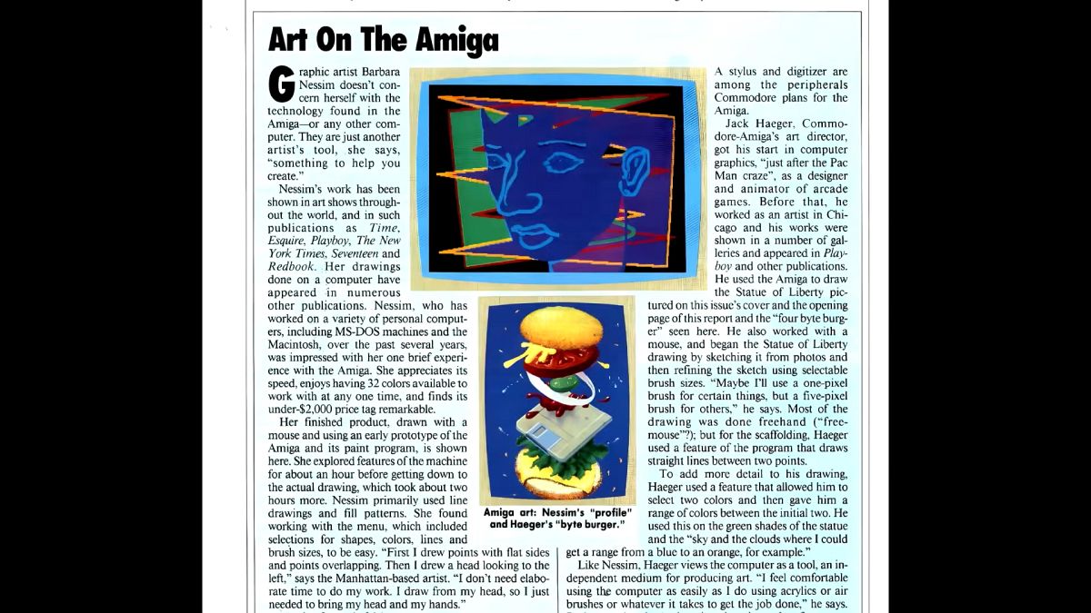 モニター直撮り写真しか残っていない歴史的CGアート「Four-Byte Burger」を完全再現するまでの道のり - GIGAZINE