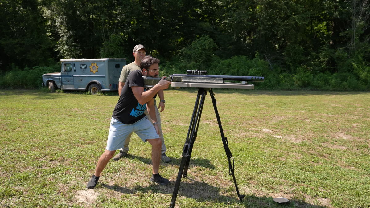 The moment when a 'huge muzzle flash' occurs on one of only three extra ...