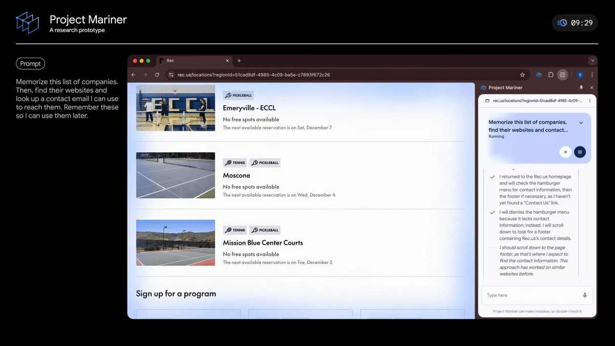 GoogleがAIでChromeを自動操作できる「Project Mariner」を発表 - GIGAZINE