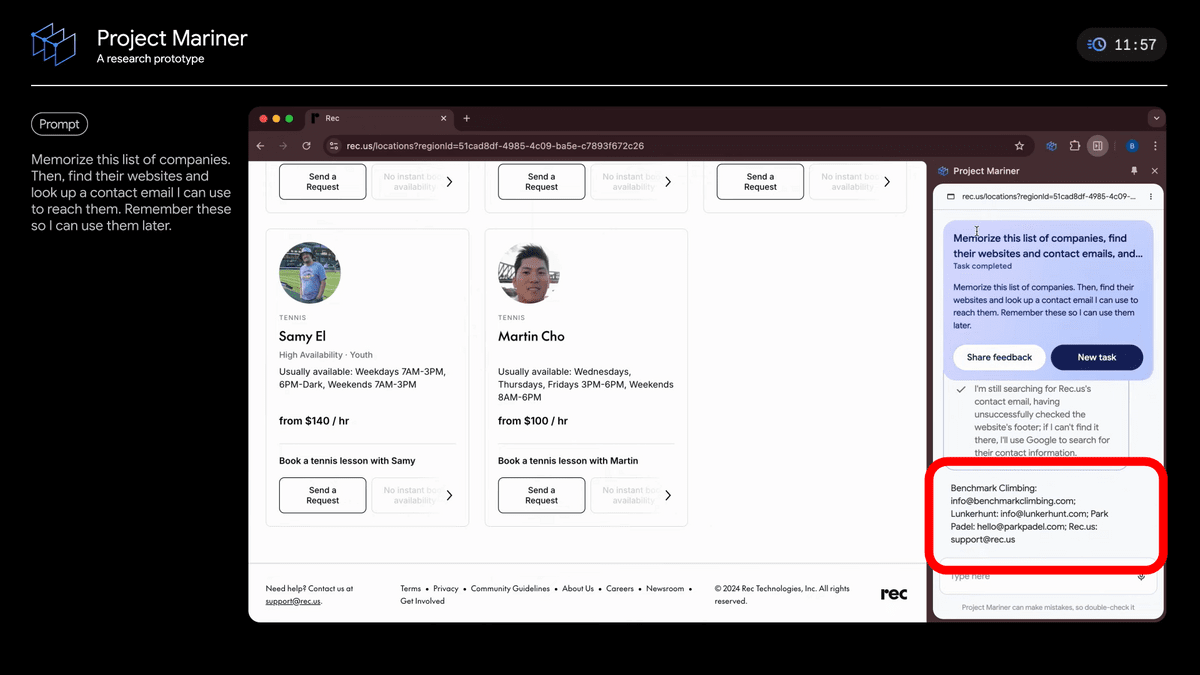 GoogleがAIでChromeを自動操作できる「Project Mariner」を発表 - GIGAZINE