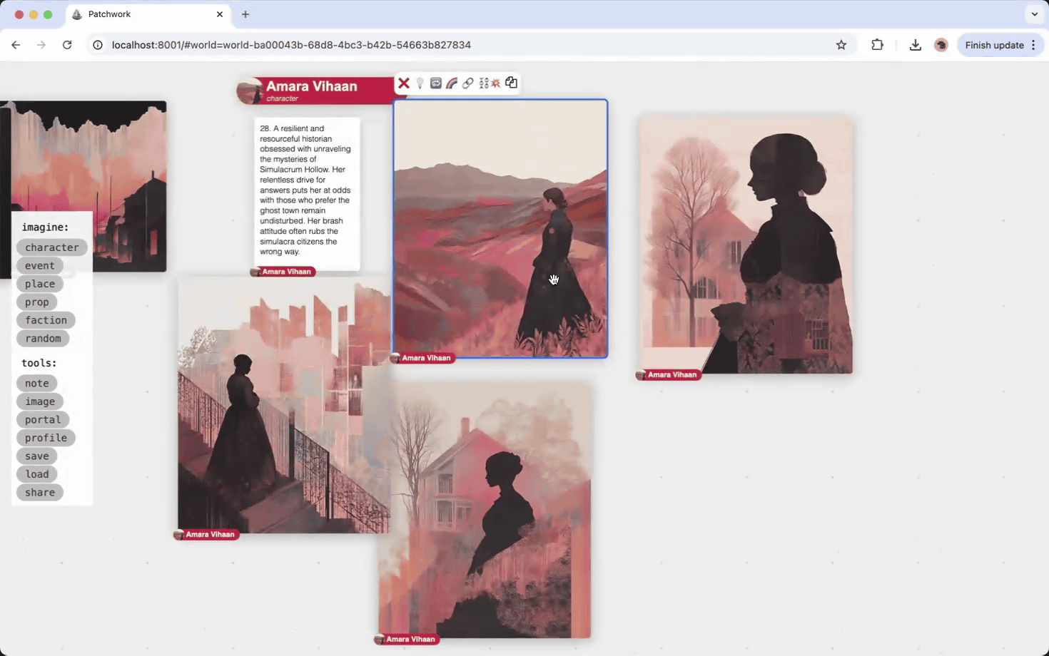 Midjourneyが画像生成AIや文章生成AIを組み合わせて創作できる巨大なキャンバスツール「Patchwork」を開発 - GIGAZINE