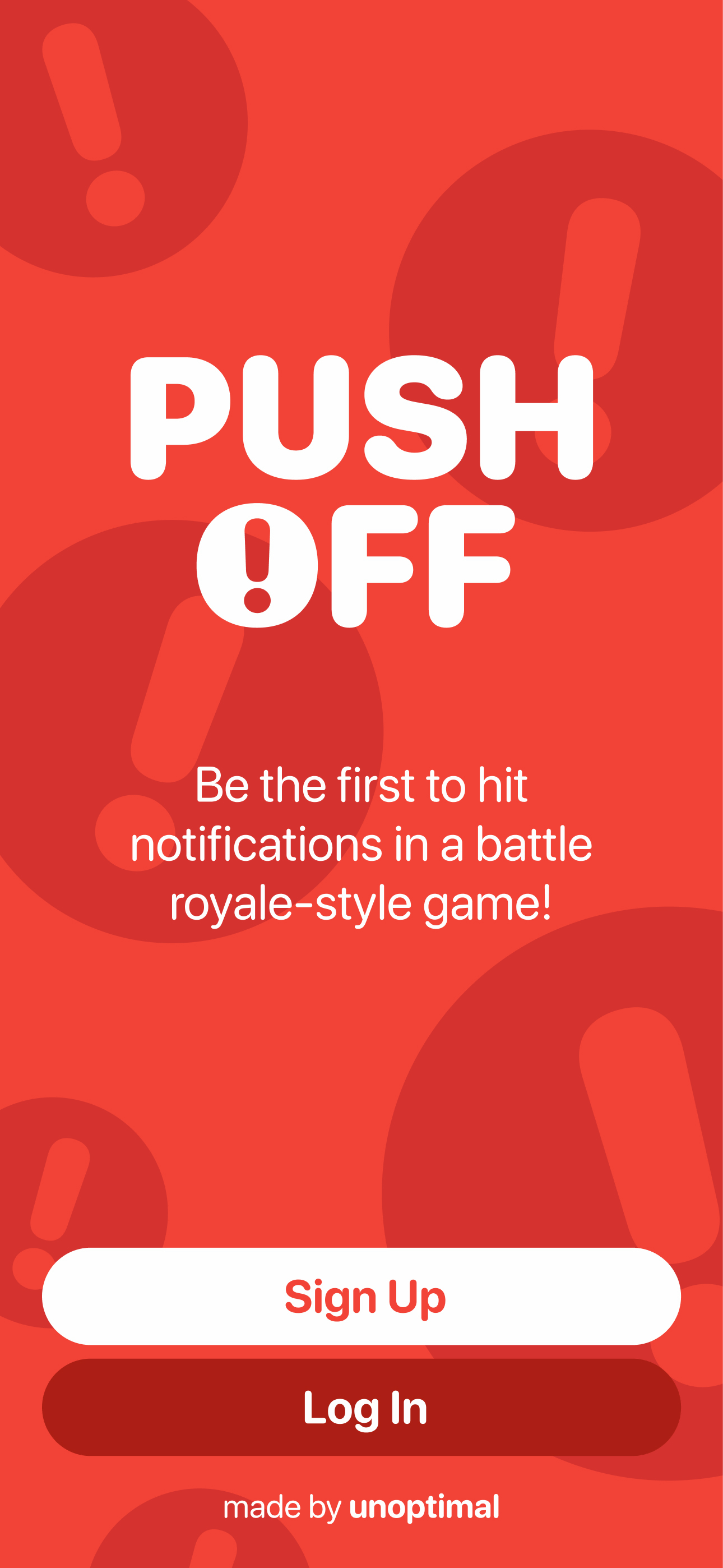 'Push Off' is a mobile game where you win by tapping the notification ...