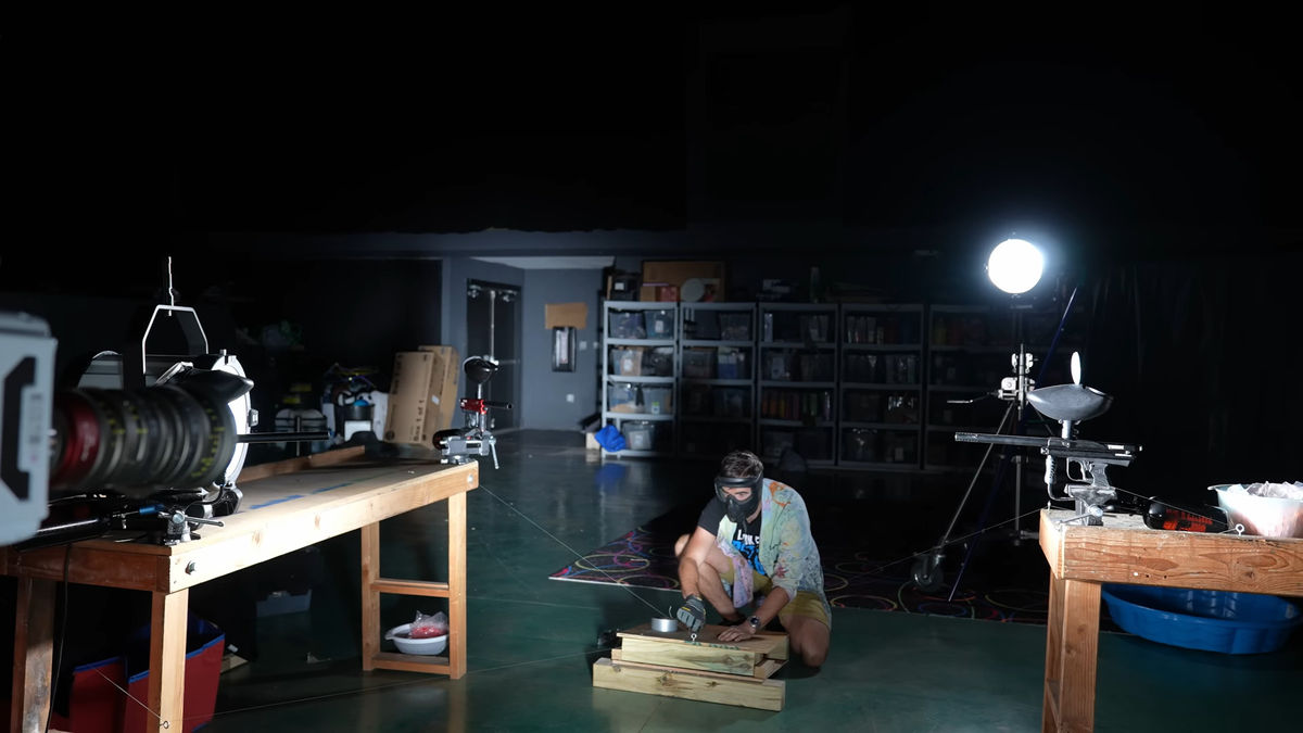 This is what happens when you watch a paintball collision in super slow ...