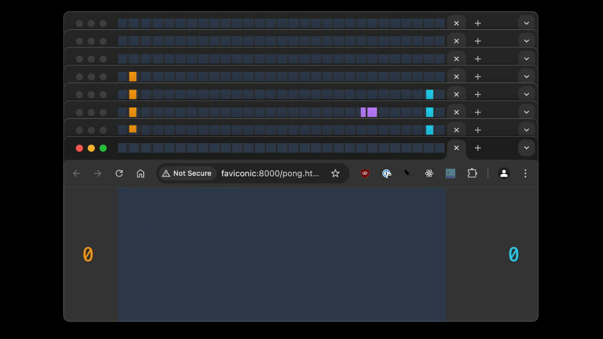 How to draw 'PONG' by arranging the small icons displayed on 240 ...