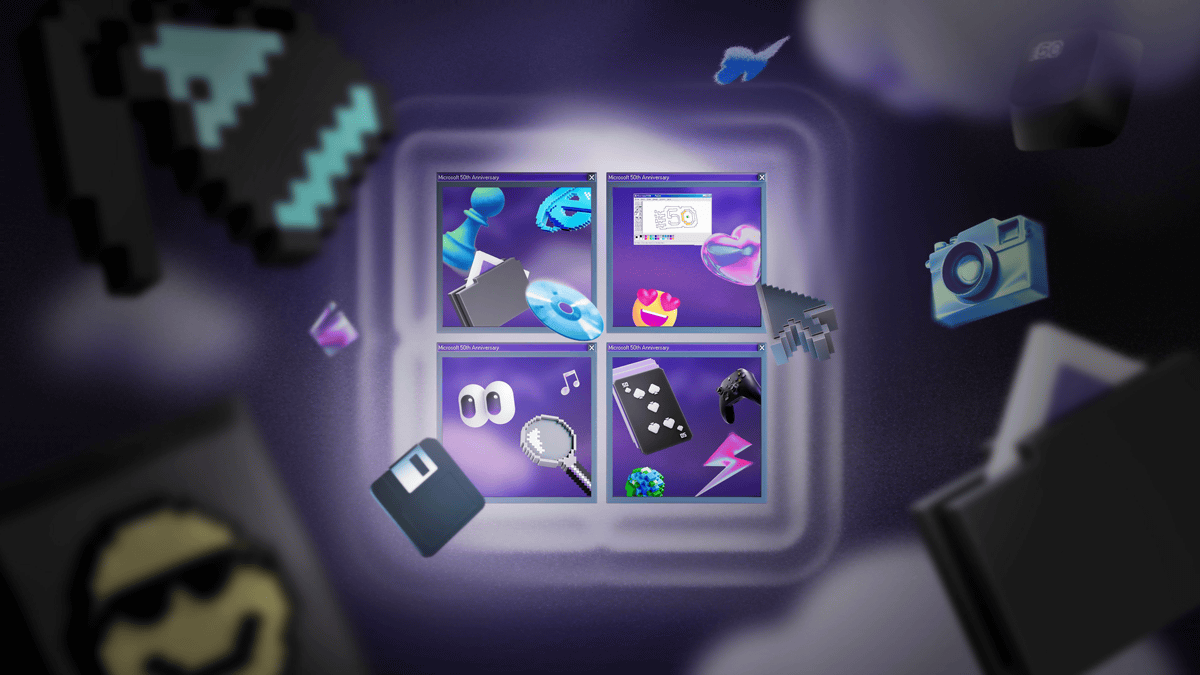 To celebrate its 50th anniversary, Microsoft has released free wallpapers that depict the most ...