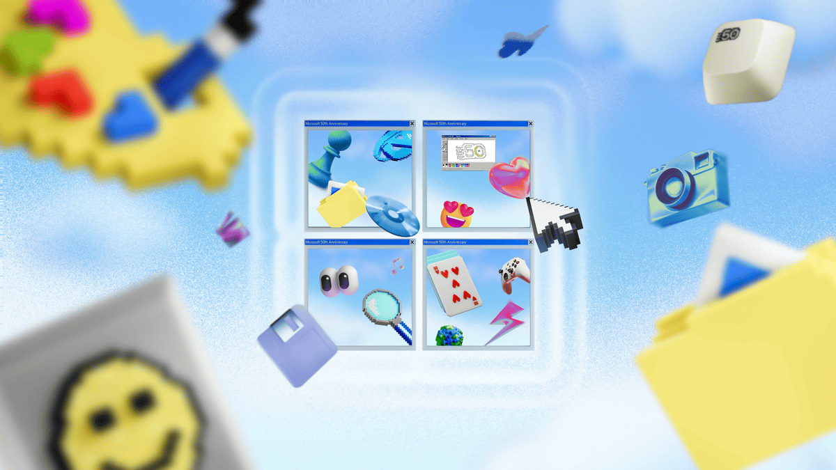 Microsoftが50周年を記念して「Windowsの最も印象的な瞬間」をイメージした壁紙を無料公開 - GIGAZINE