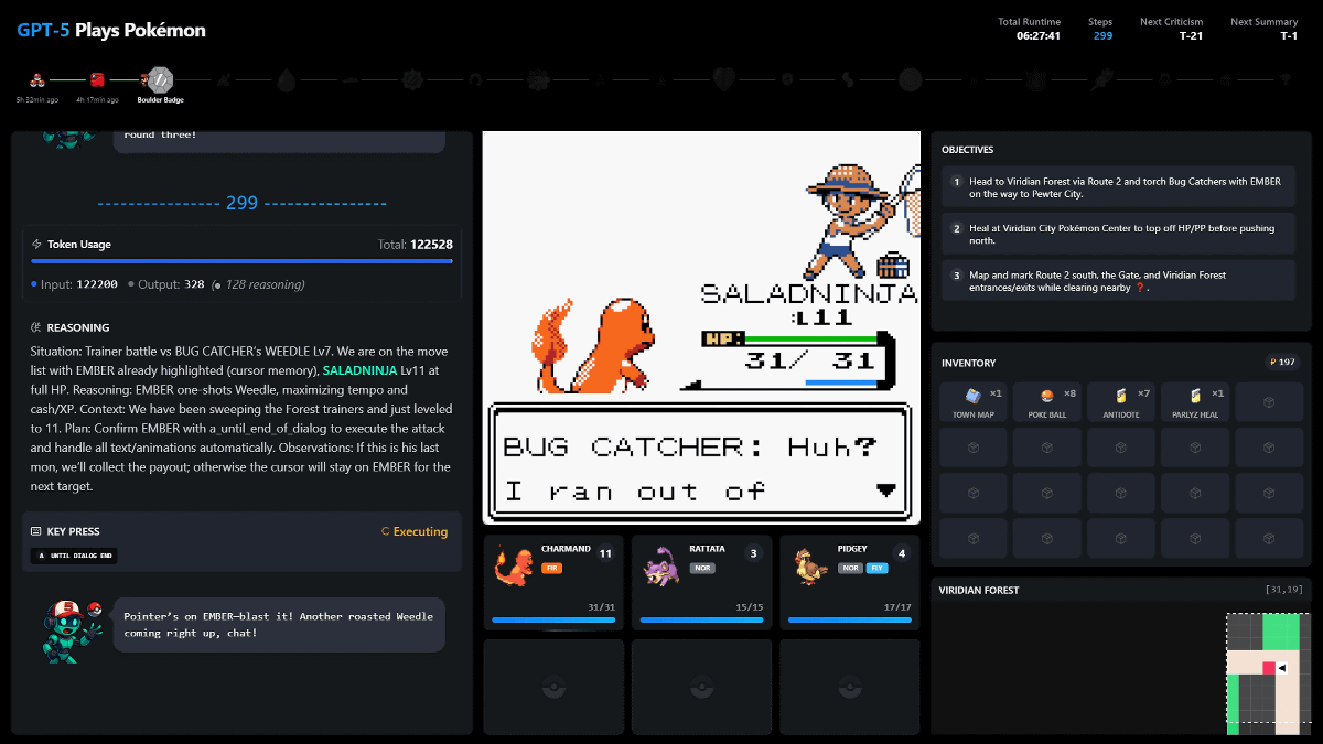 OpenAIの「GPT-5」にポケモンをプレイさせるライブ配信「GPT_Plays_Pokemon」がスタート - GIGAZINE