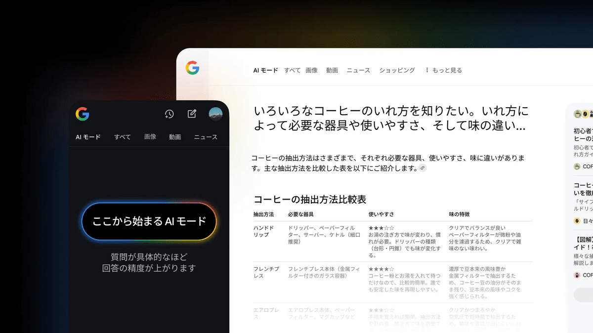 Google検索の「AIモード」が日本語でも提供開始される - GIGAZINE