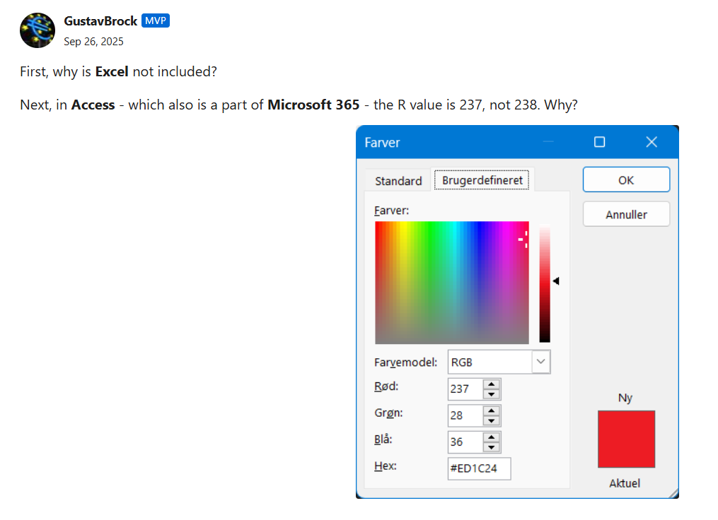 Update to make the standard 'red' color slightly darker in Word, PowerPoint, etc. - GIGAZINE